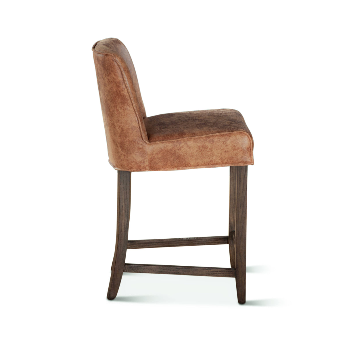 Distressed Tan Leather Counter Stool – Christian Street Furniture